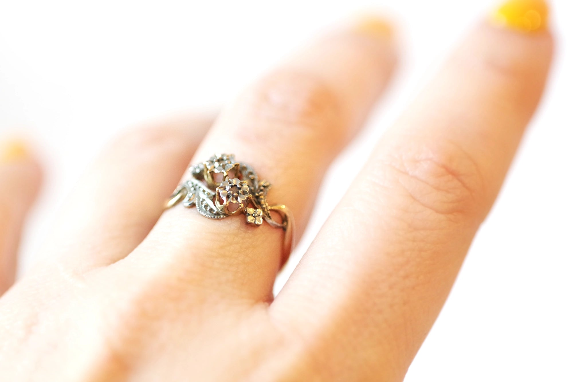 Toi et Moi flower ring