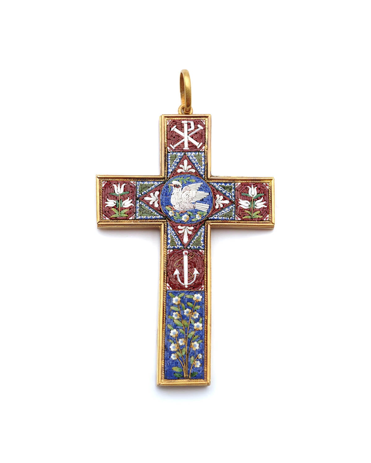 Croix micro-mosaïque italienne