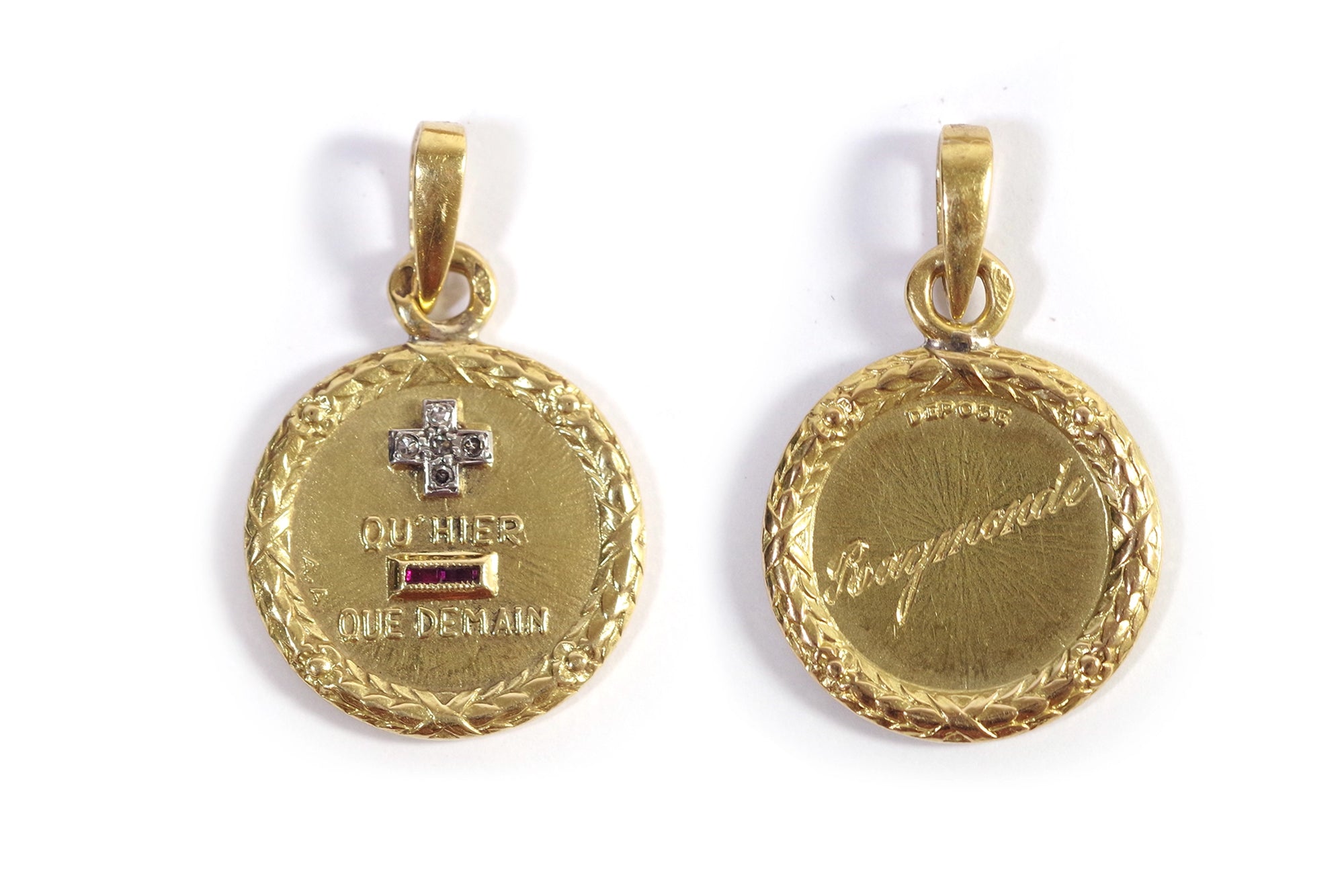 Augis laurel "Raymonde" love medal